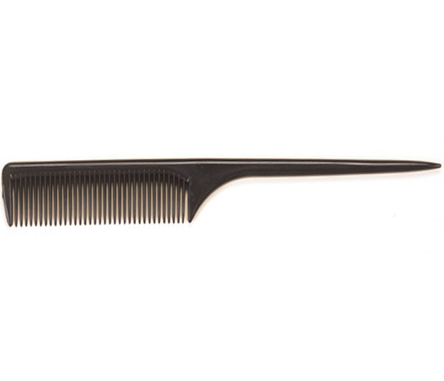 Black Thin Plastic Hair Styling Comb Hairdressing Pointed Toothed With ...